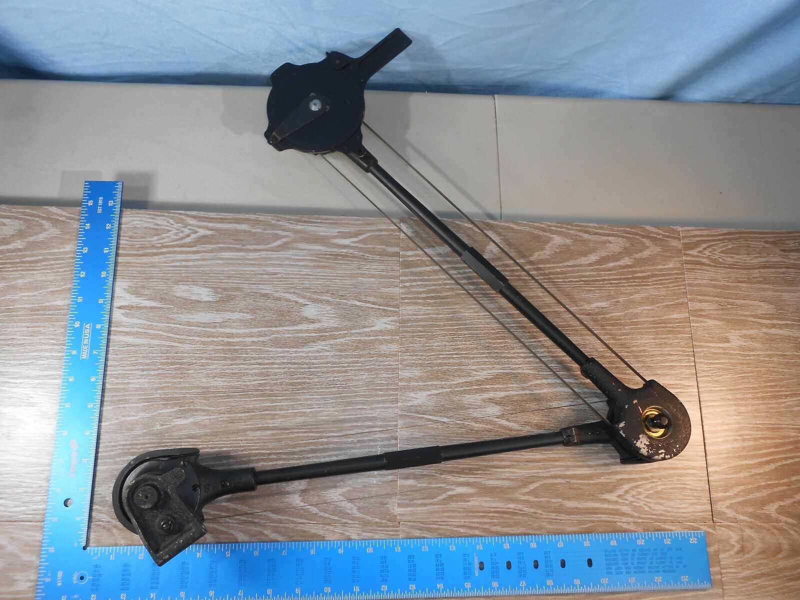 VINTAGE WWII U.S. NAVY MILITARY AIRCRAFT PROTRACTOR TOOL ORIGINAL WOOD ...