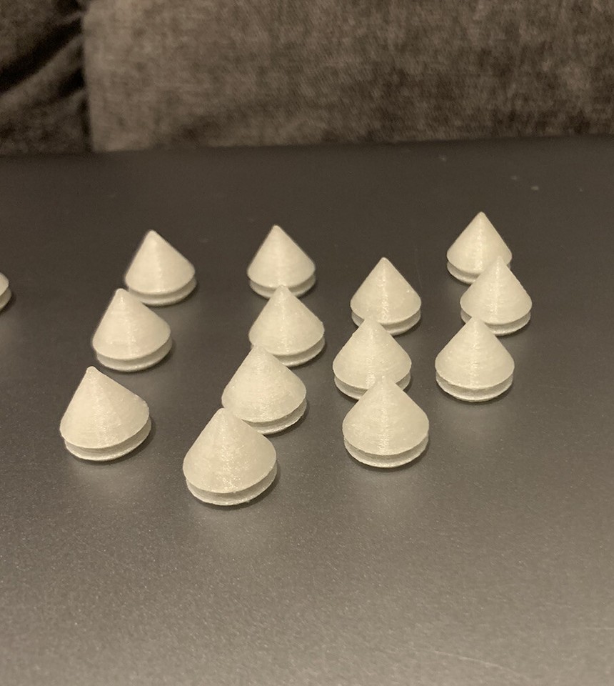 Blue Glow in the Dark Spikes For Crocs, 3D printed pointy charms, 26 ...