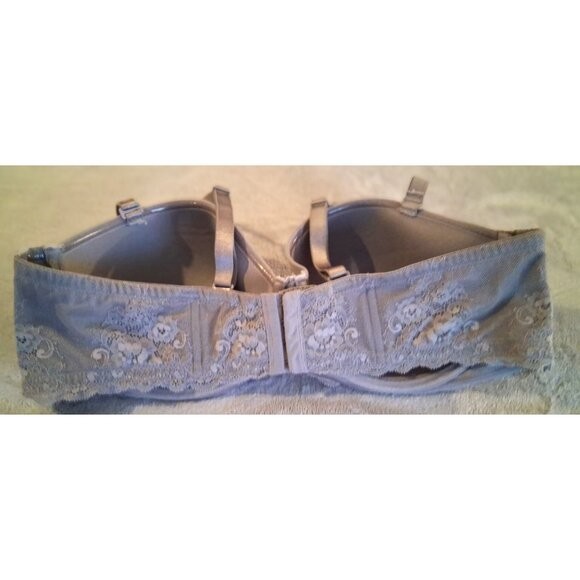 Torrid Curve Strapless Lined Bra Underwire Lace Trim Womens 42D Gray | eBay