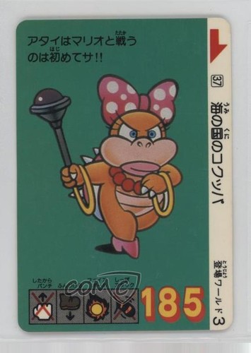 1989 Bandai Super Mario Bros 3 Trading Cards Japanese Wendy Koopa #37 ...