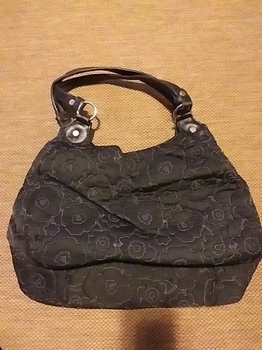 Thirty-One 5th Avenue Black Quilted Poppy Hobo Purse Shoulder Bag Black ...