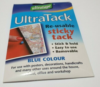 ULTRA TACK BLUE TACK REUSEABLE IDEAL FOR HOME OFFICE SCHOOL. UK SELLER ...