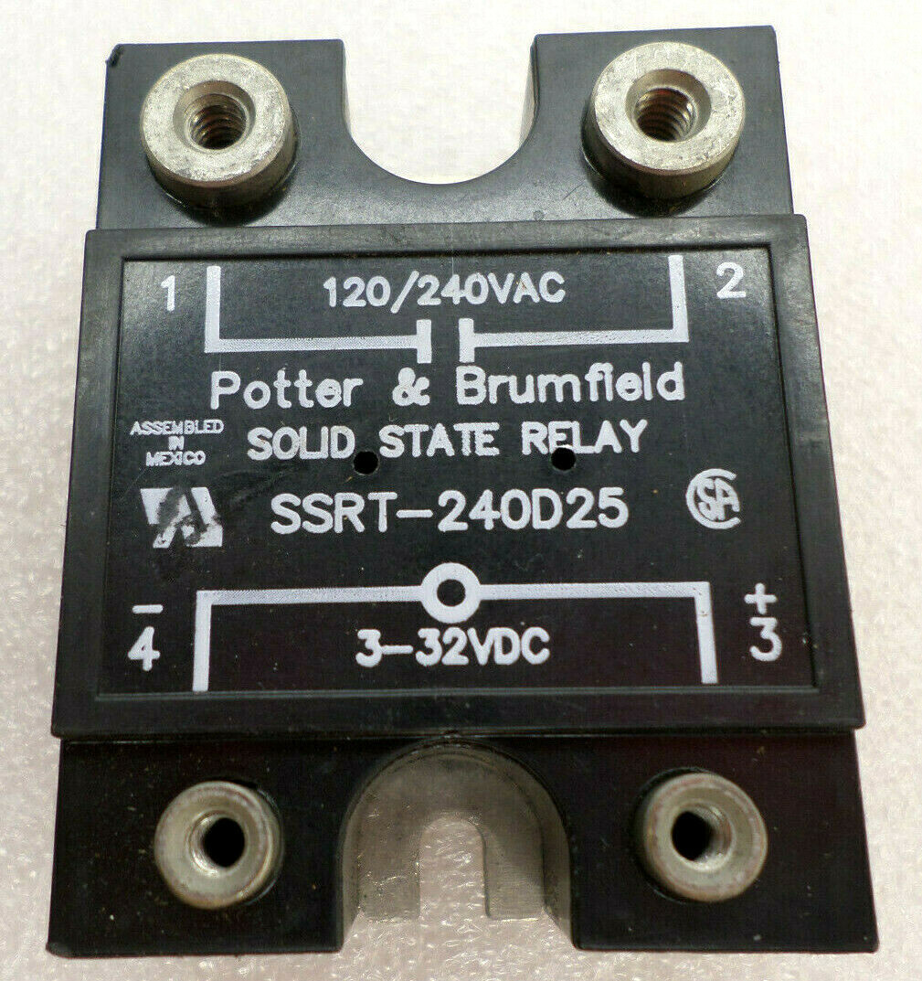 Potter & Brumfield SSRT-240D25 (No Screws) Solid State Relay 120/240VAC ...
