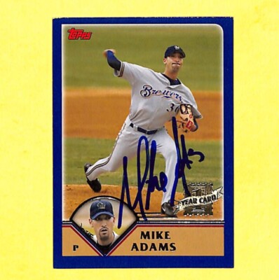 Mike Adams Signed Auto Autograph 2003 Topps Rookie Card T264 Brewers | eBay