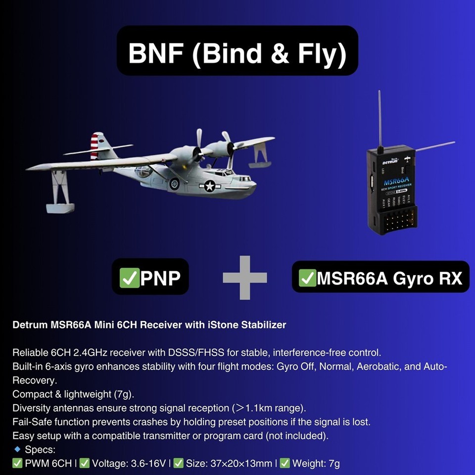 Dynam PBY Catalina V2 Grey Twin Engine RC Float Plane 1500mm 59 ...