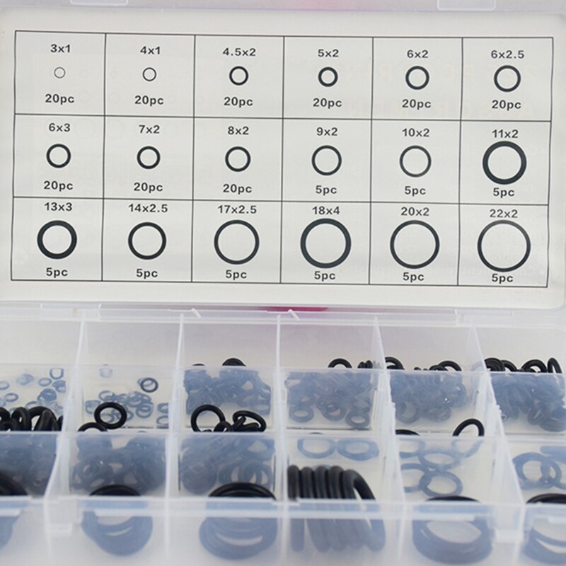 225pcs Black Rubber Washer Sealing Rings Assortment Plumbing Auto ...