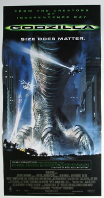 GODZILLA 1998 Orig Australian daybill movie poster Matthew Broderick ...