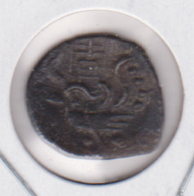 CAMBODIA Kingdom (1847) 2 Pe billon coin.KM#11. Hamza bird + luck ...