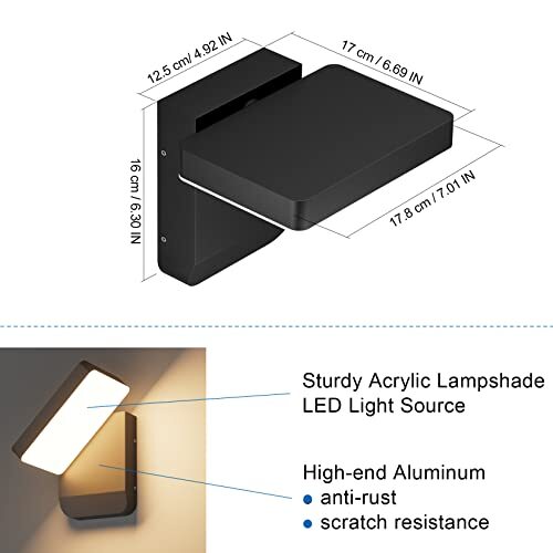 24W LED Outdoor Wall Lights 3000K 1540LM Modern LED Porch Light ...