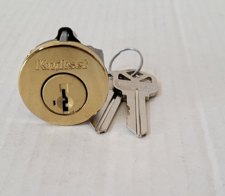 Kwikset Smartkey Replacement Deadbolt Cylinder Polished Brass Housing ...