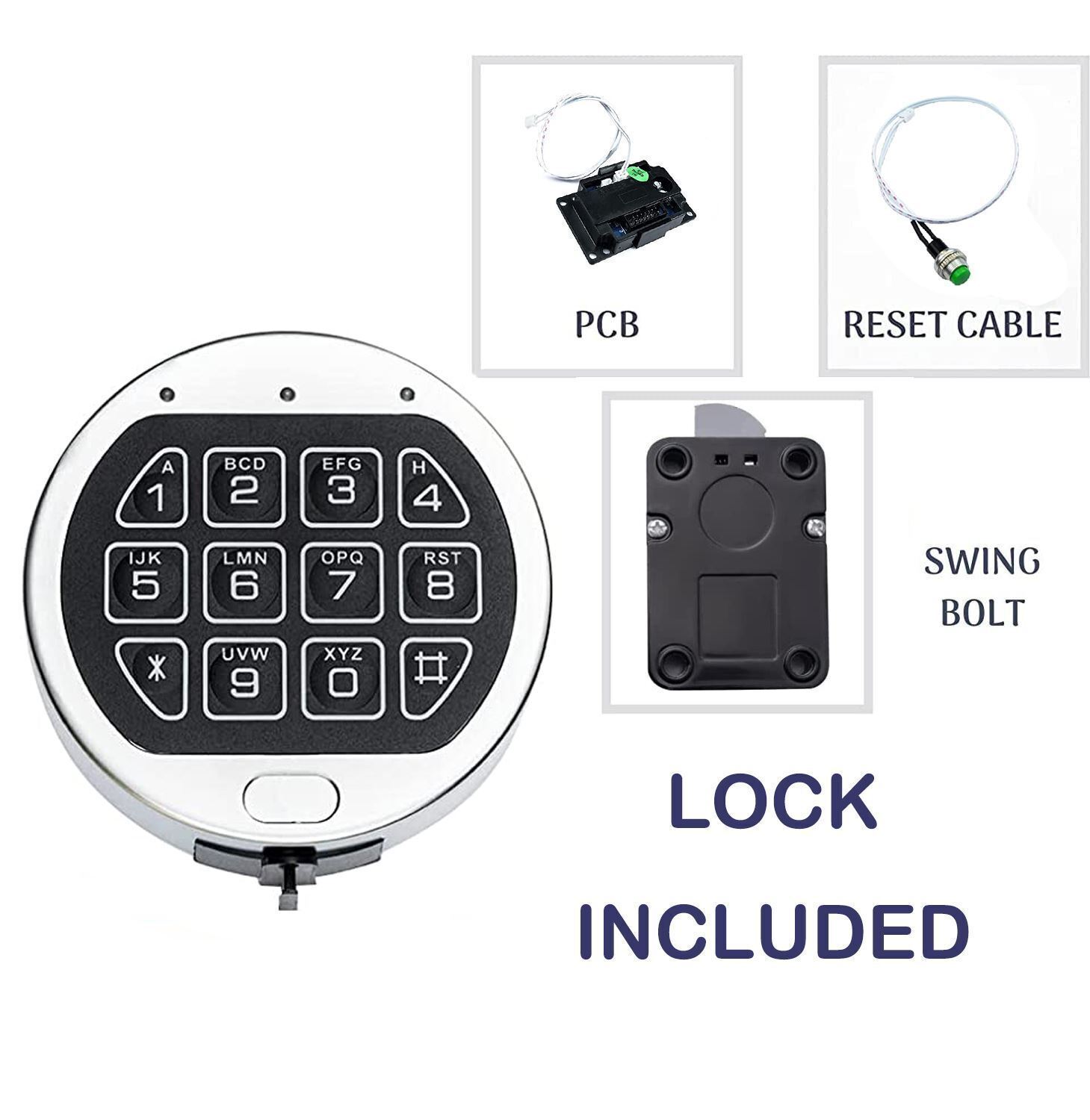 Gun Safe Lock Replacement Digital Keypad Lock With Swing Bolt Lock | eBay