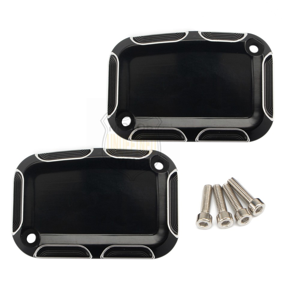 Pair Front Brake Master Cylinder Covers For Harley Touring Street ...