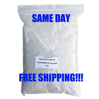 PURE EMULSIFYING WAX NF / POLYSORBAT E 60 2 OZ 4 OZ 8 OZ 12 OZ 16 OZ-TO ...