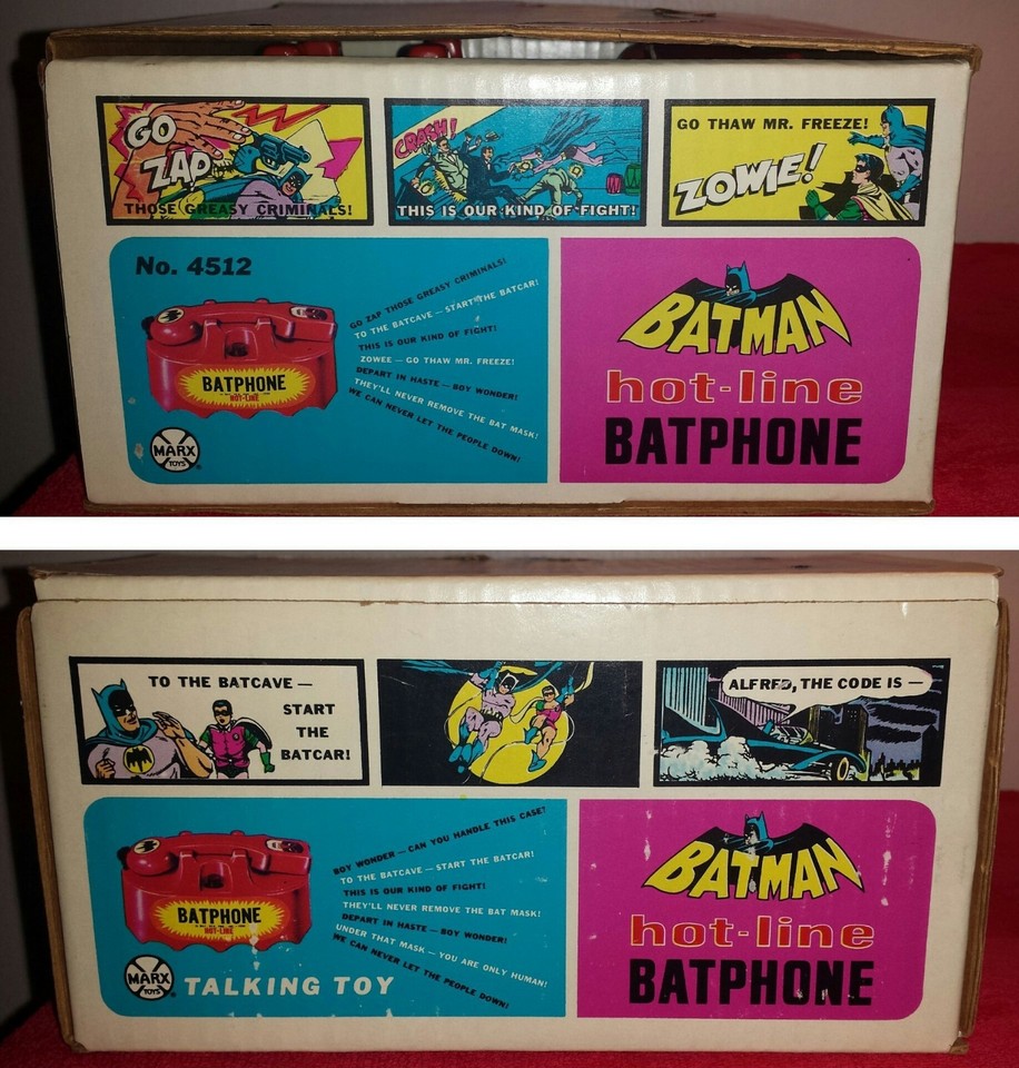 RARE Vintage 1966 Marx Batman Talking Batphone Hot-Line Toy MIB ...