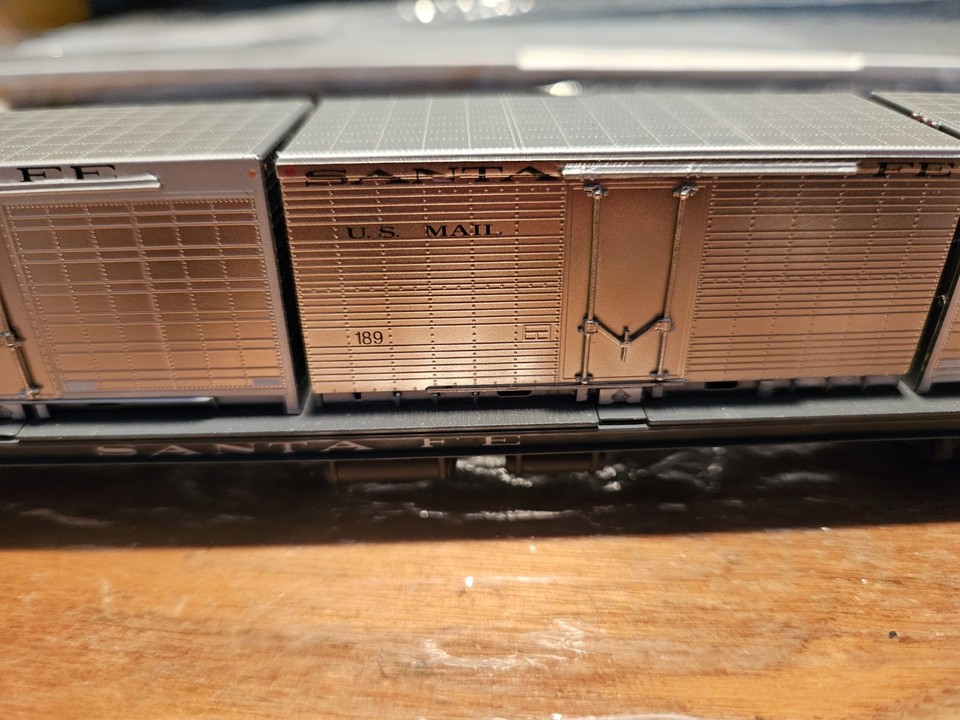 Santa Fe Mail Container Flat Car w/ Containers Brass HO | eBay