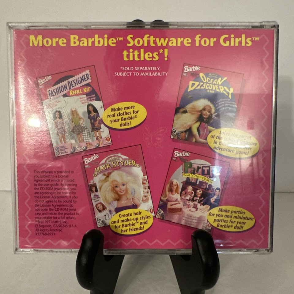 Barbie Cool Looks Fashion Designer PC Game CD ROM Windows 95 Software ...