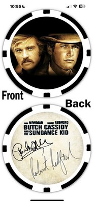 ROBERT REDFORD & PAUL NEWMAN - COMMEMORATIVE POKER CHIP *SIGNED* | eBay