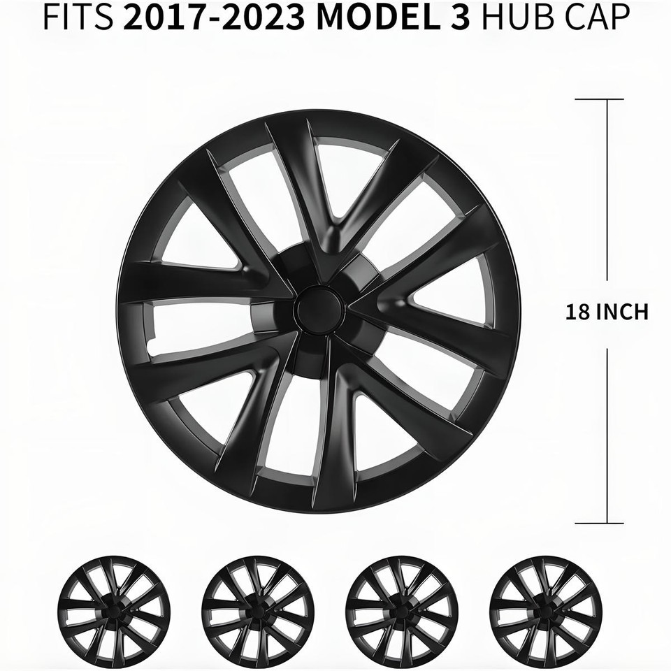 4x 18inch Blade Wheel Cover Hubcap Full Cover Hubcap Kit For 17-23 ...