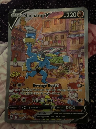 Machamp v Alternate Full Art Holo Card 172/189 | eBay