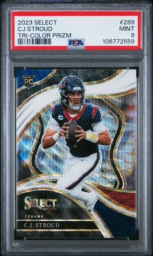 PSA 9 2023 Panini Select CJ Stroud Tri Color Prizm Club Level Rookie ...