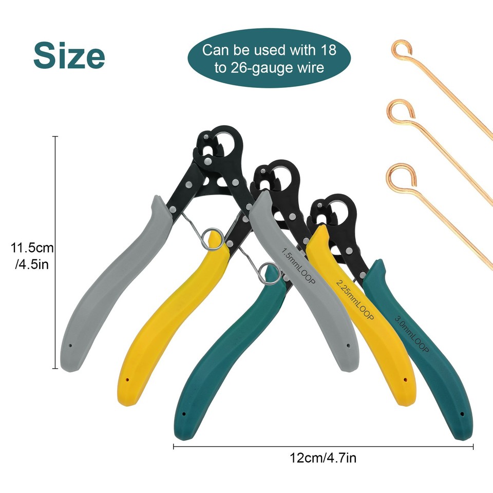 One Step Jewelry Make Wire Looping Plier Tool for 18–26 Gauge Wire ...