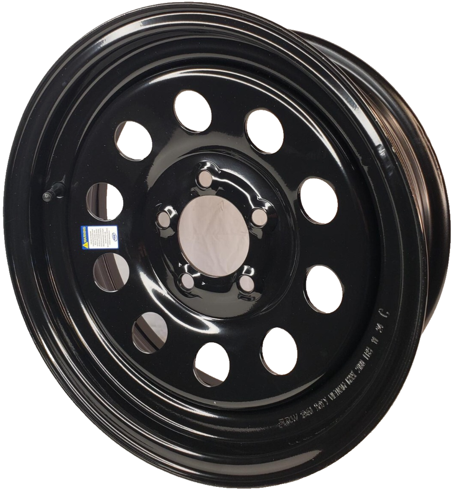 TRAILER RIM WHEEL 15x5 5/4.5 Black Steel mod Camper Boat Utility Farm ...