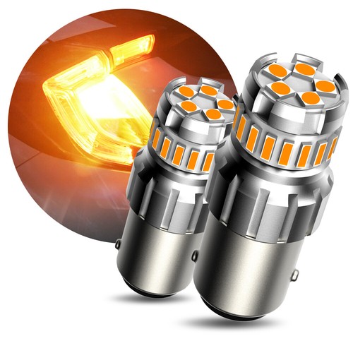 LED 1157 Amber Two Bulb Light Front Rear Turn Signal Light Bulbs ...