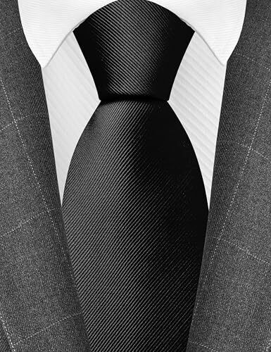 Branduce 3.15"（8cm） Men's Solid Color Formal Woven Necktie + Gift Box ...