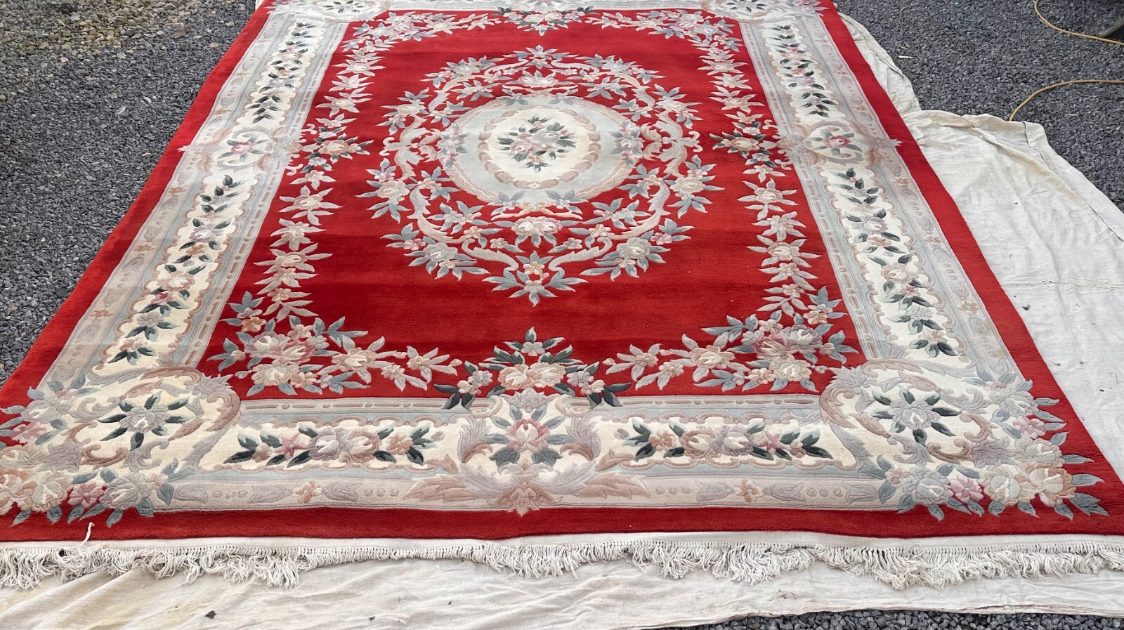 KAYAM Ex Large Vintage HAND MADE Oriental Carpet RUG 3.7m (12.13 ft)x2 ...