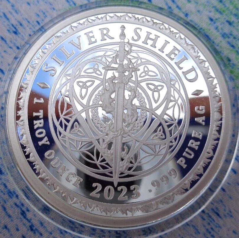 1 oz. 2023 30 PIECES OF SILVER Silver Shield Mini-Mintage proof .999 ...
