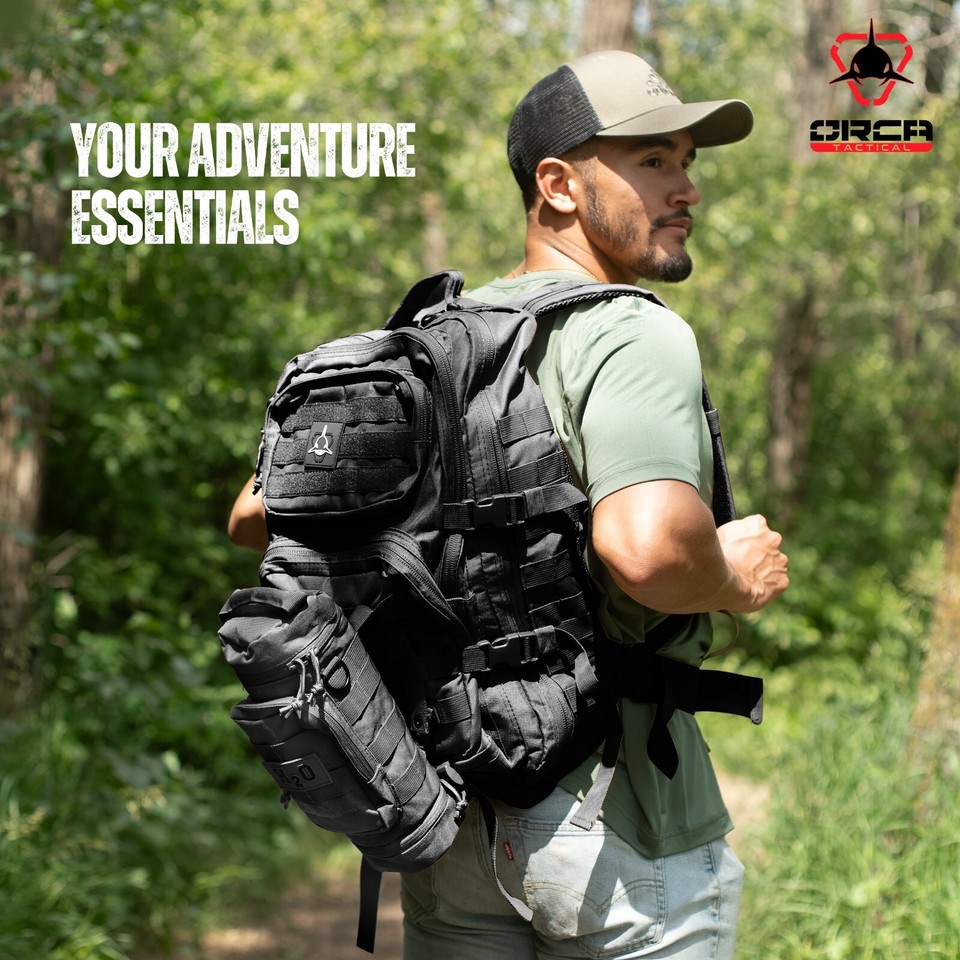 Orca Tactical Molle Water Bottle Pouch Military H2O Holder Hiking Gear ...