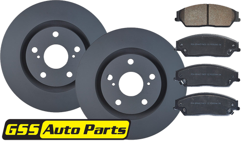 Front Rda Brake Disc Rotors (pair) & Brake Pads RDA8112-RDB2046 * with ...