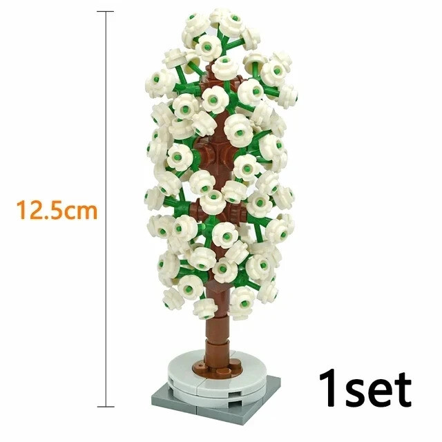 City Tree Green Bush Garden MOC Flower Grass for Lego Building Blocks ...