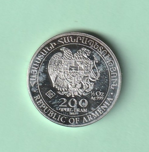 2015 1/2 oz .999 Fine Silver Armenia 200 Drams Noah’s Ark Coin | eBay