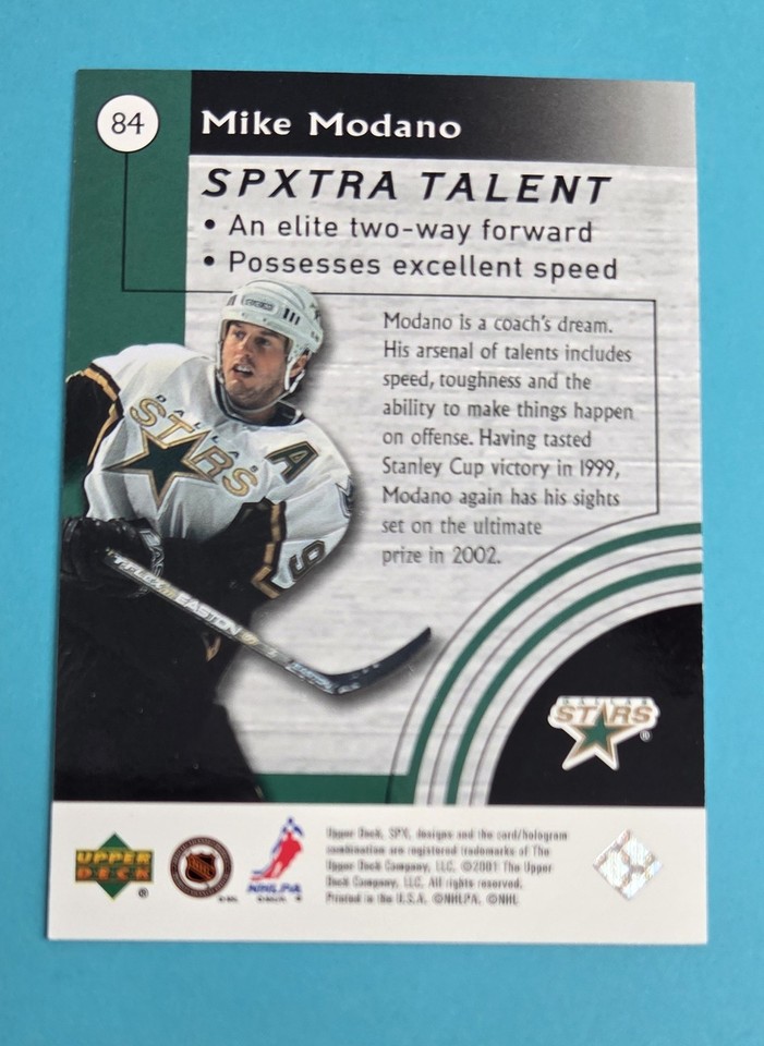 2001-02 SPx #84 Mike Modano Dallas Stars HOCKEY Card 6E | eBay