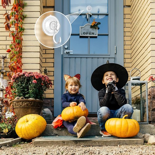 VIS'V Wreath Hanger, Large Clear Heavy Duty Suction Cup Hooks | eBay