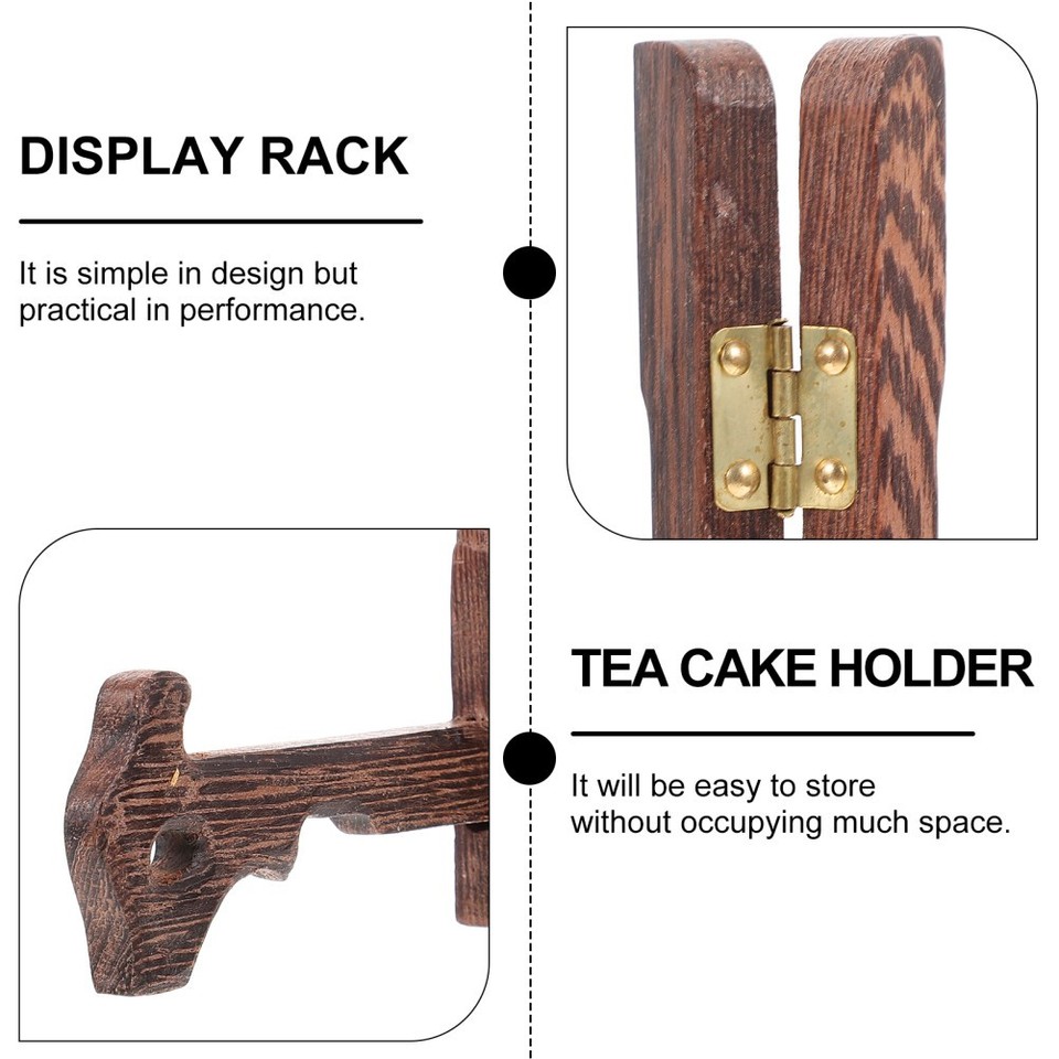 Plate Holder Easels Folding Solid Wood Tea Stand Dish Display Cake ...