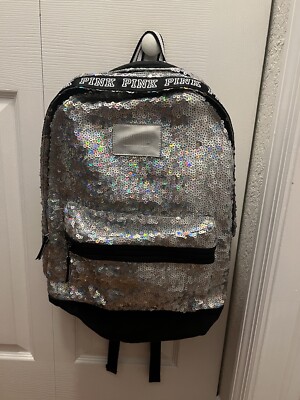 PINK Campus Backpack Sequin Bling , New By Victoria’s Secret | eBay