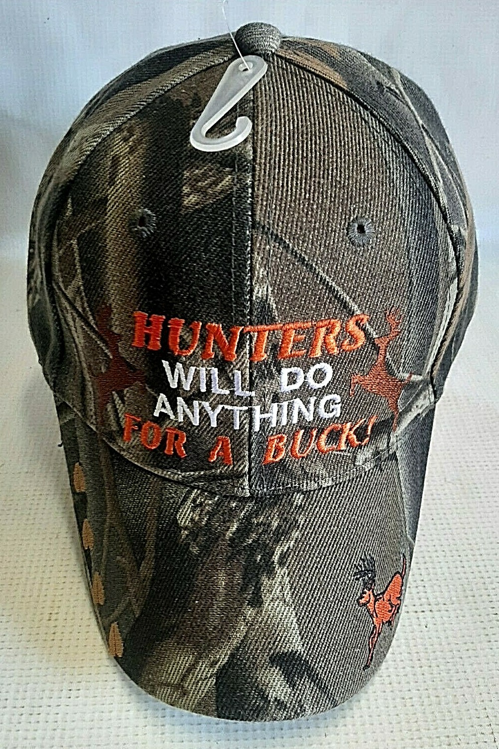 Hunters Buck Deer BallCap Embroidered Camo Hat Adjustable Hook/Loop ...