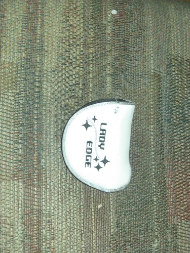 slightly used Tour Edge Lady Edge Mallet Putter Headcover white / black ...