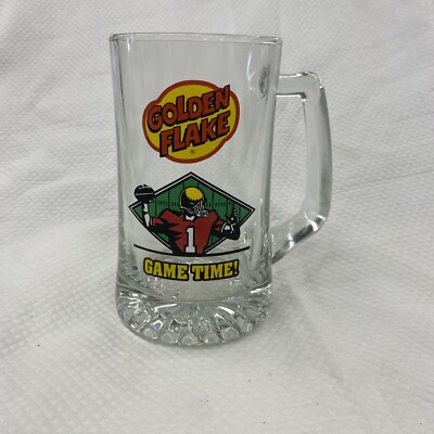 Golden Flake Game Time Clear Glass Beer Stein 24 OZ | eBay