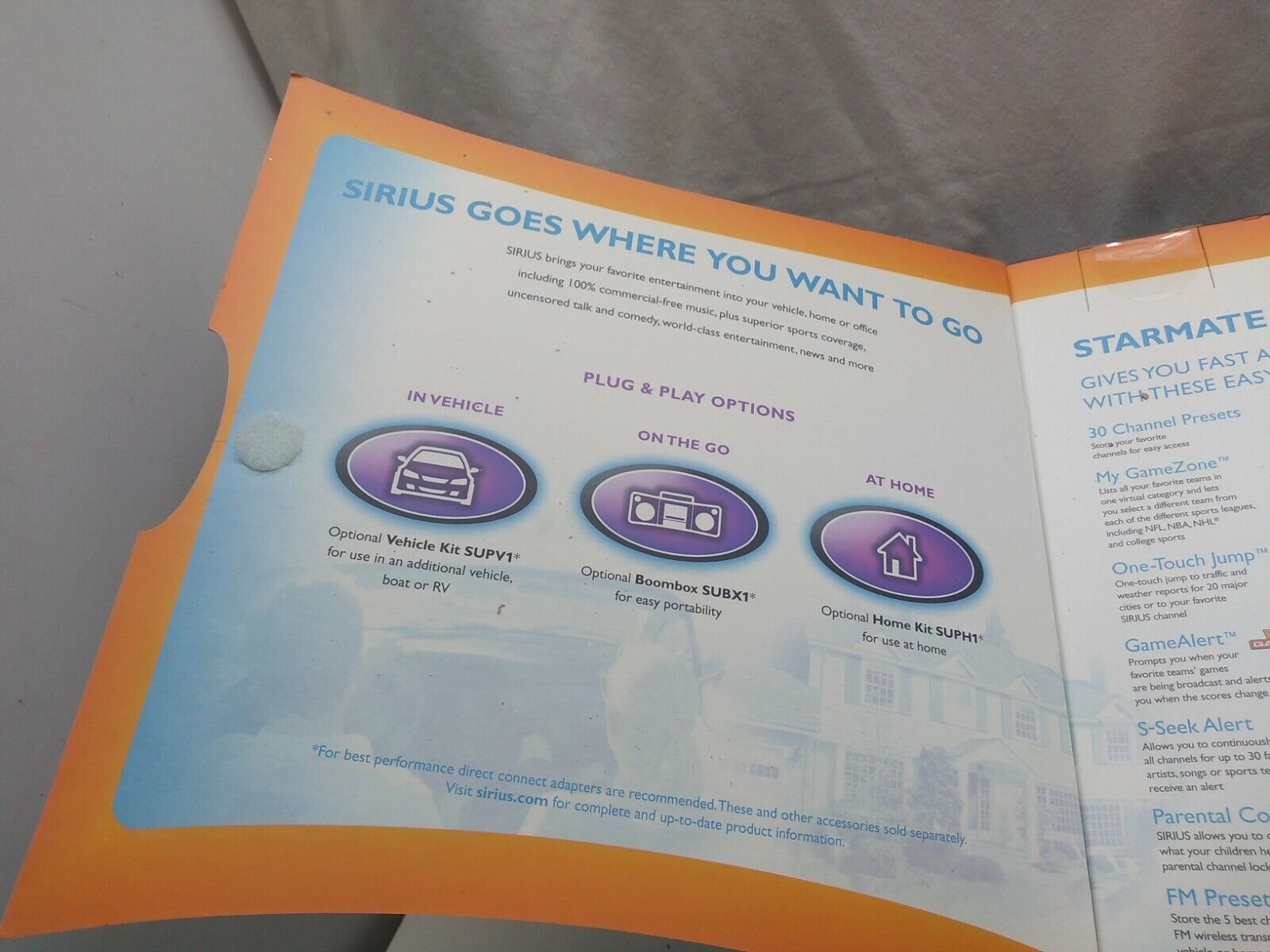 Sirius Starmate 3 Portable Satellite Radio Receiver & Vehicle Car Kit ...