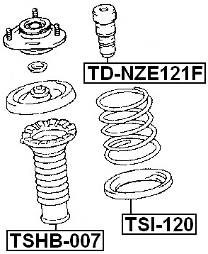 FRONT BUMPER SPRING - For Toyota COROLLA RUNX/ALLEX 2001-2006 OEM 48331 ...