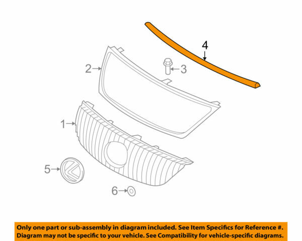 53119-53050 Toyota Protector, radiator grille 5311953050, New Genuine ...