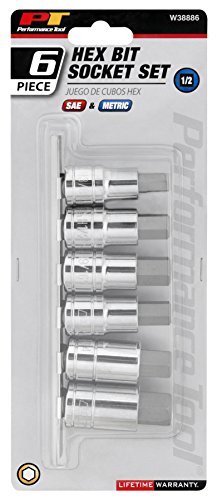 Performance Tool W38886 6 Piece 1/2 Drive Large Hex Bit Socket Set | eBay