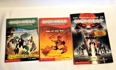 Lot of 3 Bionicle Chronicles Scholastic Books C.A. Hapka PAPERBACK Vol ...