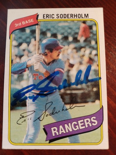ERIC SODERHOLM 1980 Topps # 441 autographed signed baseball card ...