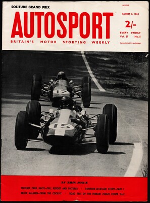 AUGUST 2 1963 AUTOSPORT UK MAGAZINE, FERRARI 250GTE COUPE 2+2 ROAD TEST ...