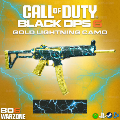 Call Of Duty: Black Ops 6 "Gold Lightning" Camo Redeemable Code for ...