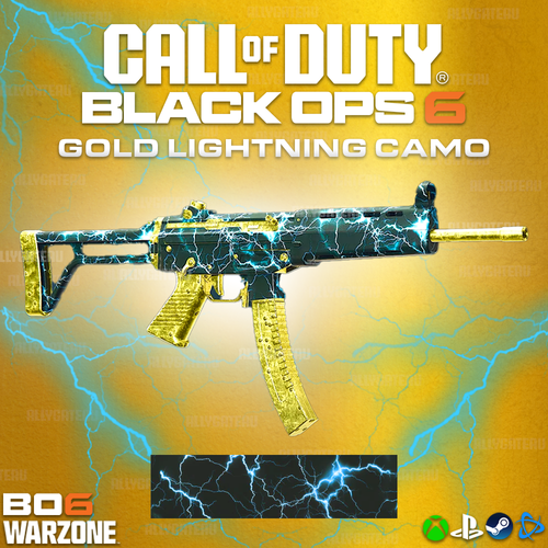 Call Of Duty: Black Ops 6 "Gold Lightning" Camo Redeemable Code for ...
